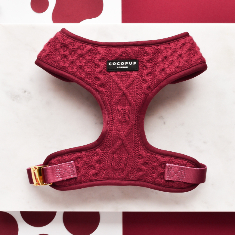 Cable Knit Jumper Adjustable Neck Harnesses | Cocopup London