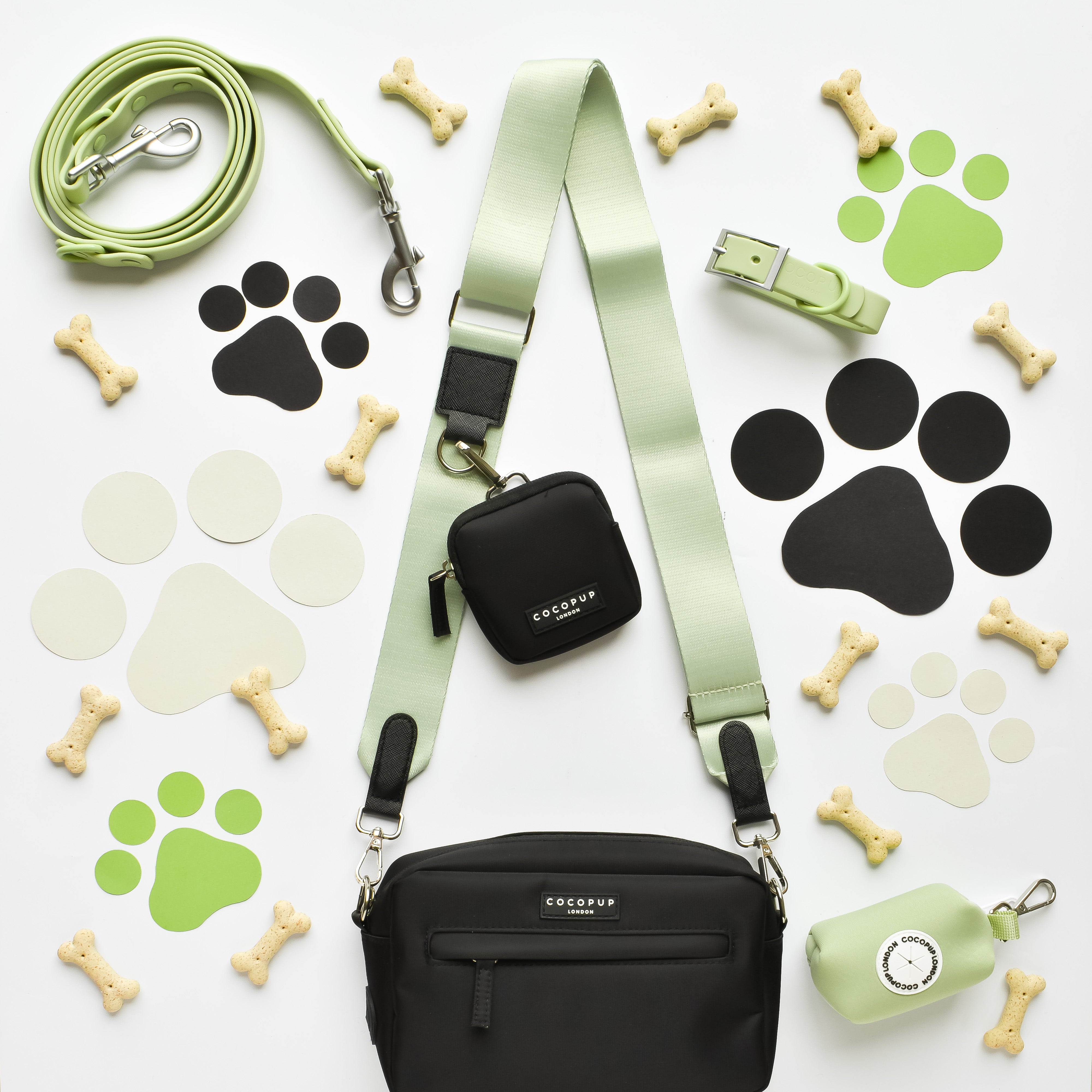 Dog Walking Bag Bundle - NAKD Matcha | Cocopup London