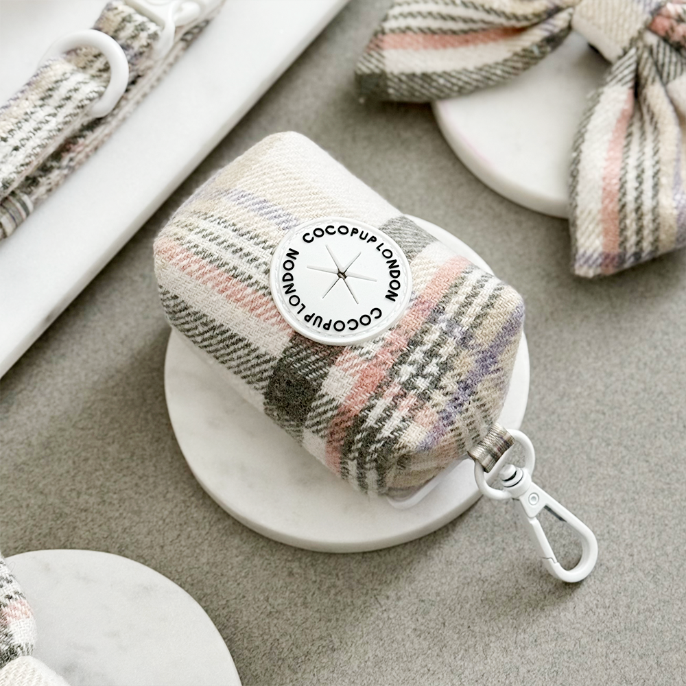 Spring Plaid Dog Poop Bag Holder | Poo Bag Carrier | Cocopup London