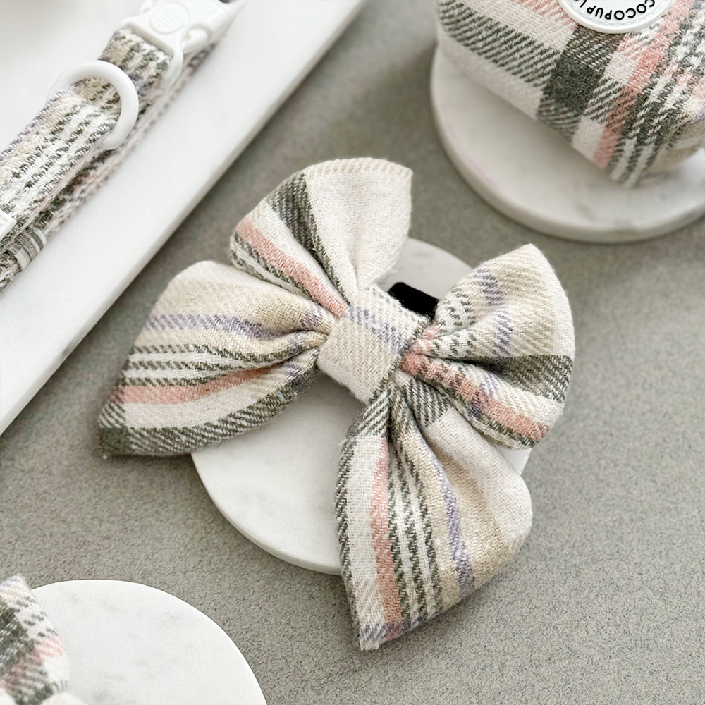 Spring Plaid Dog Sailor Bow Tie | Cocopup London