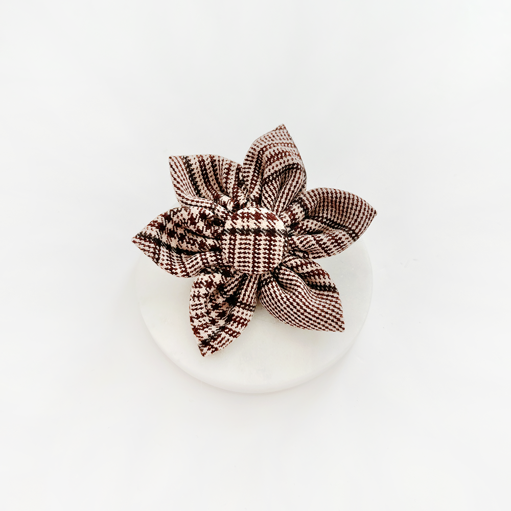 Pup Plaid Dog Collar Flower | Cocopup London